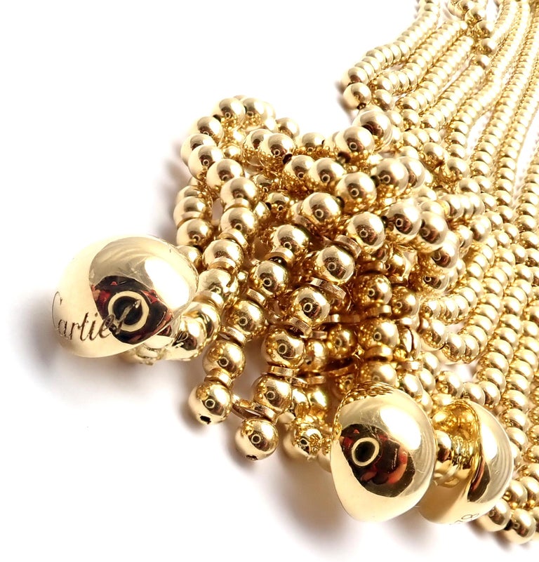 Cartier Draperie de Decollete Diamond Yellow Gold Link Necklace at 1stDibs