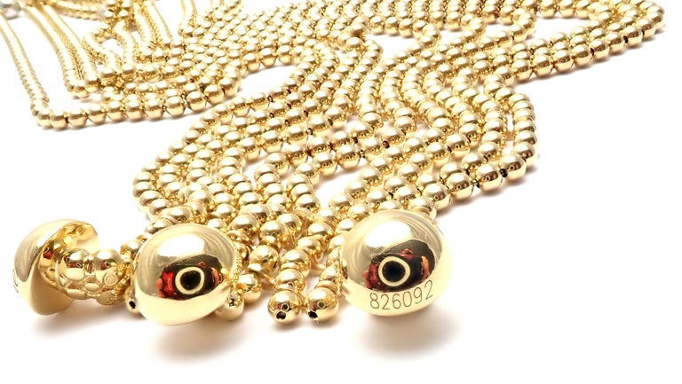 Cartier Draperie de Decollete Diamond Yellow Gold Link Necklace at 1stDibs