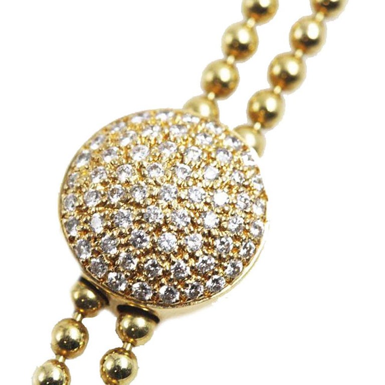 Cartier Draperie Diamond Yellow Gold Long Tassel Lariat Chain Necklace ...