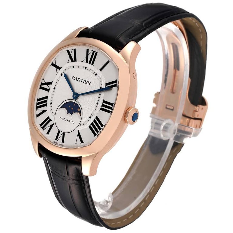 Cartier Drive de Cartier Rose Gold Moonphase Mens Watch WGNM0008 Box ...