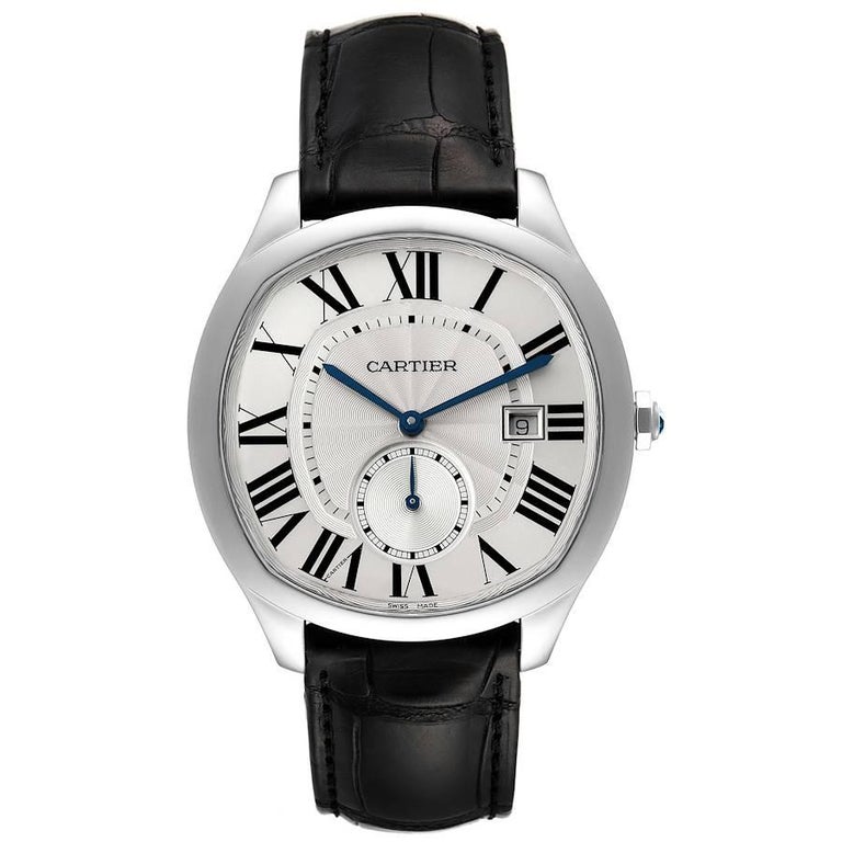 Cartier Drive de Cartier Silver Dial Steel Mens Watch WSNM0004 at 1stDibs