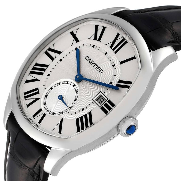 Cartier Drive de Cartier Silver Dial Steel Mens Watch WSNM0004 at 1stDibs