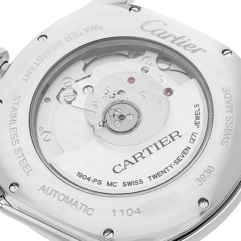 Cartier Drive de Cartier Silver Dial Steel Mens Watch WSNM0004 at 1stDibs