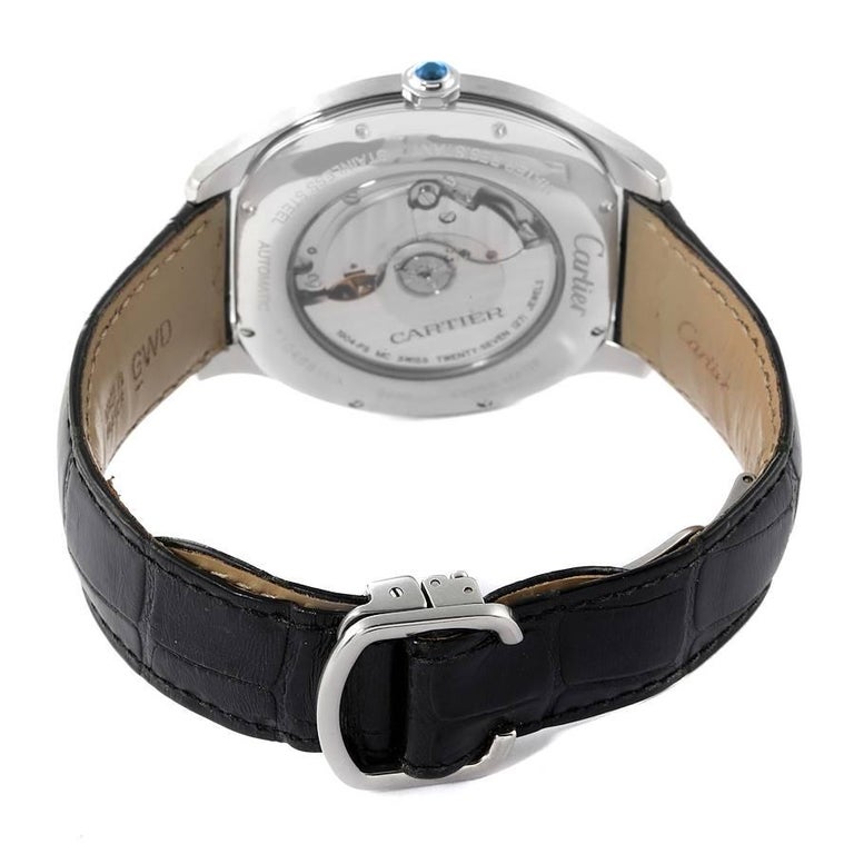 Cartier Drive de Cartier Silver Dial Steel Mens Watch WSNM0004 at 1stDibs