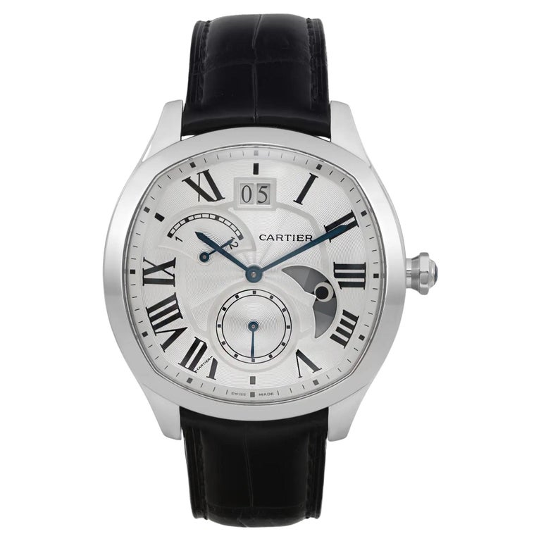 Cartier Drive Retrograde Large Day Night Steel Mens Watch WSNM0005 ...