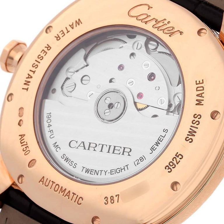 Cartier Drive Retrograde Rose Gold Chronograph Mens Watch WGNM0005 Box ...