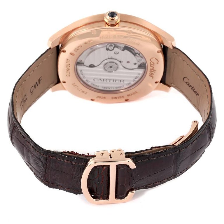 Cartier Drive Retrograde Rose Gold Chronograph Mens Watch WGNM0005 Box ...