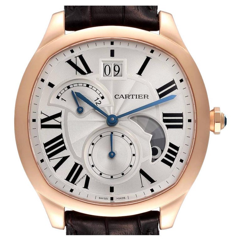 Cartier Drive Retrograde Rose Gold Chronograph Mens Watch WGNM0005 Box ...