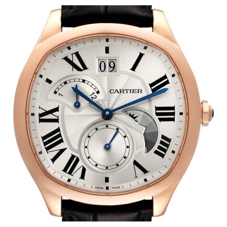 Cartier Drive Retrograde Rose Gold Chronograph Mens Watch WGNM0005 For ...
