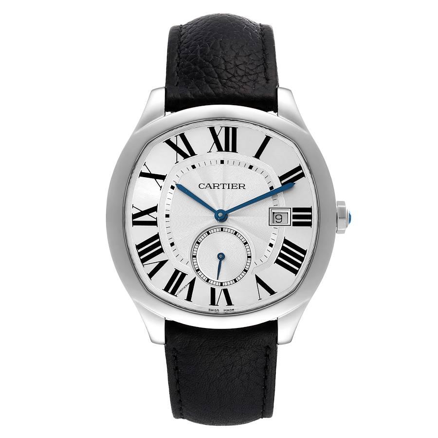 Cartier Drive Silver Dial Steel Mens Watch WSNM0004 For Sale at 1stDibs