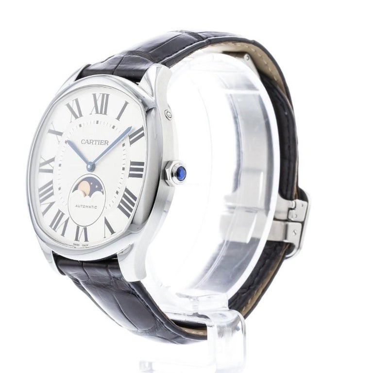Cartier Drive WSNM0008 Men’s Automatic Moonphase Stainless Steel Watch ...