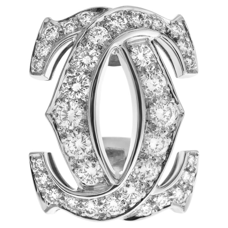 Cartier Earring with 0.84 Carats in Diamond in 18k White Gold, Only One ...