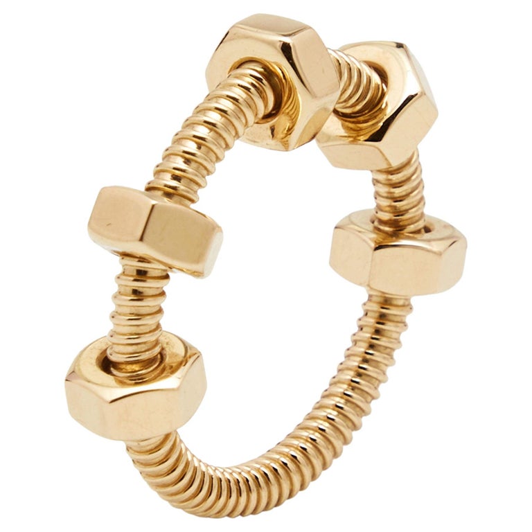 Cartier Ecrou De Cartier 18k Rose Gold Ring Size 50 For Sale at 1stDibs