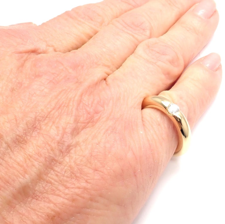 Cartier Ellipse Diamond Yellow Gold Band Ring at 1stDibs | cartier ...