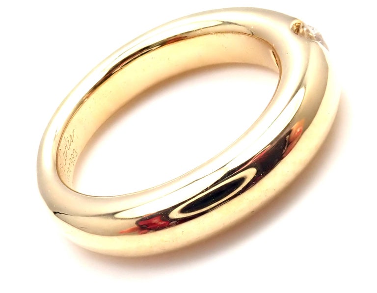 Cartier Ellipse Diamond Yellow Gold Band Ring at 1stDibs | cartier ...