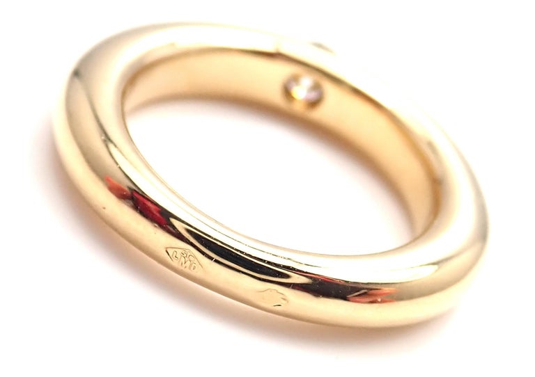 Cartier Ellipse Diamond Yellow Gold Band Ring at 1stDibs | cartier ...