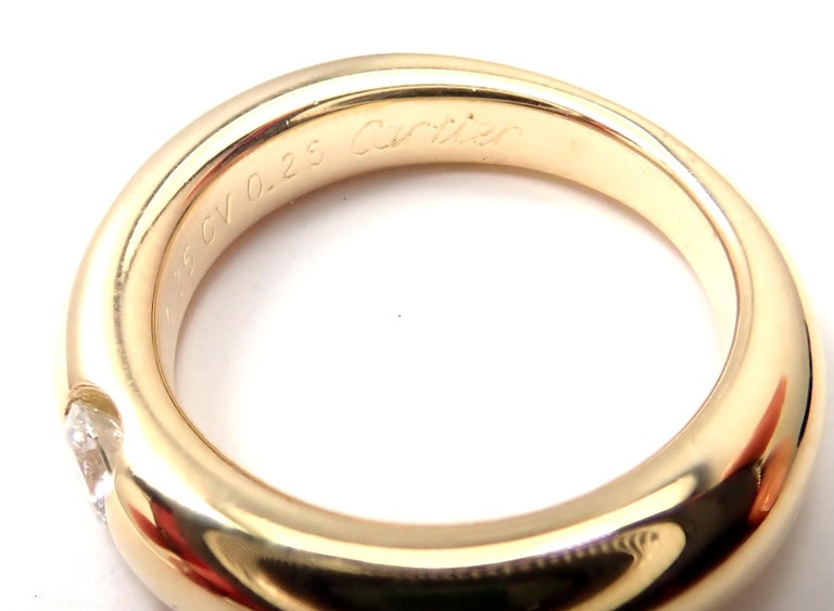 Cartier Ellipse Diamond Yellow Gold Band Ring at 1stDibs | cartier ...