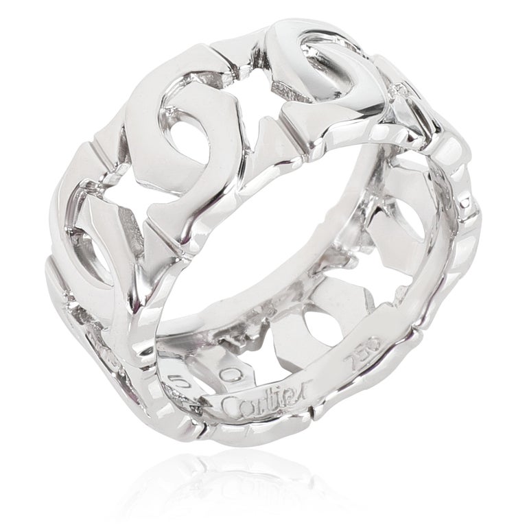 Cartier Entrelace Band in 18kt White Gold For Sale at 1stDibs