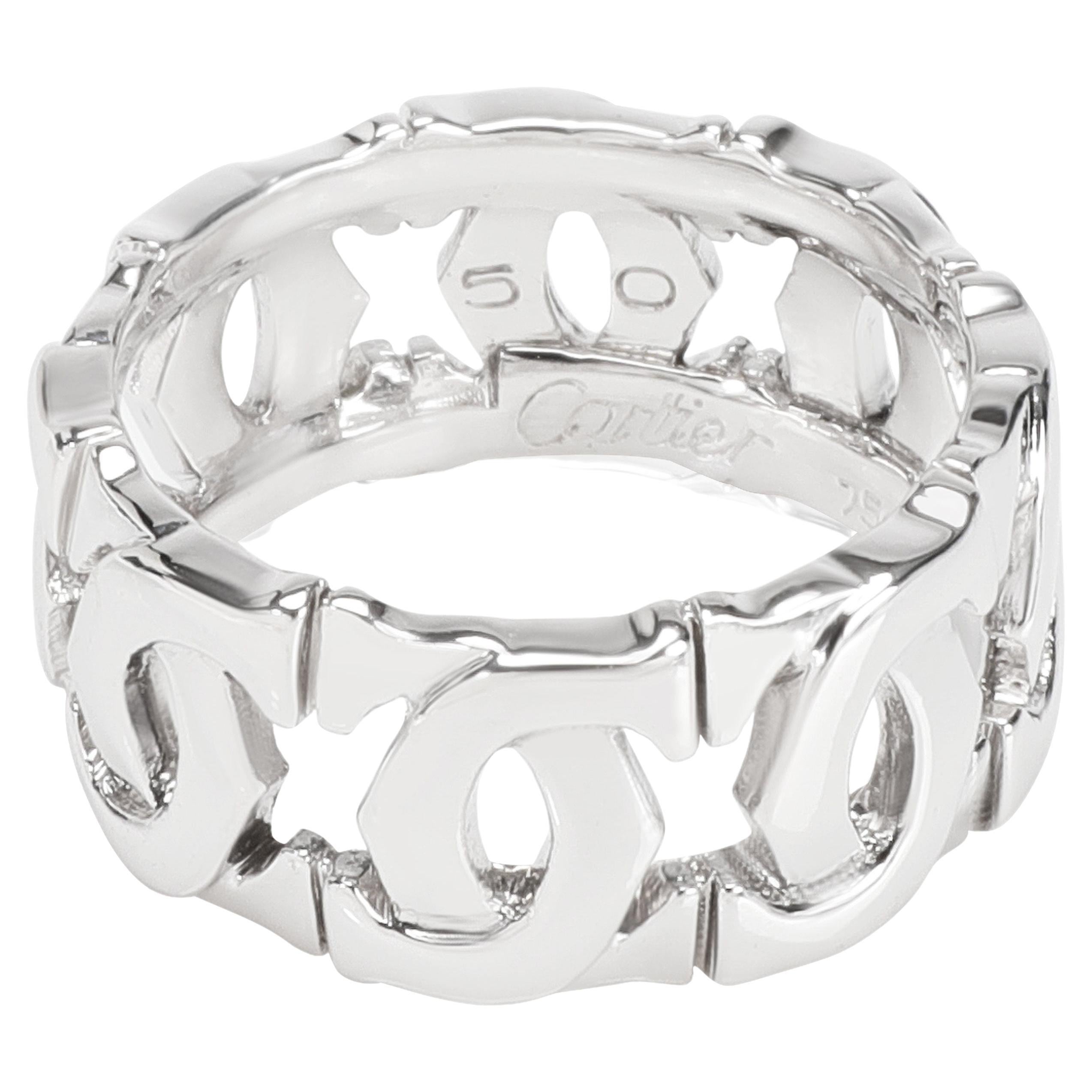 Cartier Entrelaces 18 Carat White Gold Knot Twist Ring at 1stDibs ...