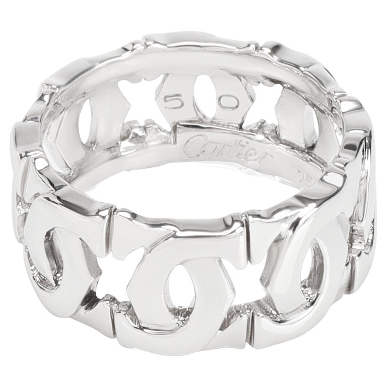 Cartier Entrelace Band in 18kt White Gold For Sale at 1stDibs