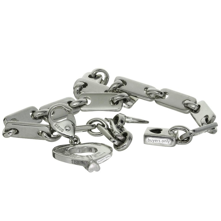 Cartier Fidelity Diamond White Gold Heart Charm Lock Bracelet For Sale ...