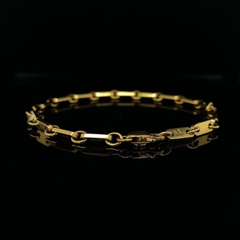 Cartier Fidelity Yellow Gold Key Bar Link Bracelet at 1stDibs