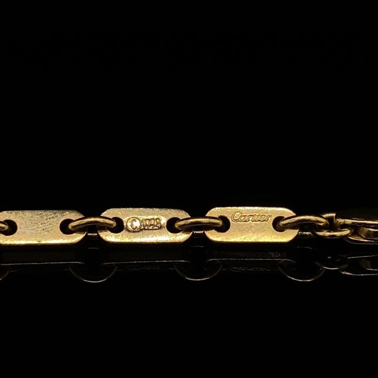 Cartier Fidelity Yellow Gold Key Bar Link Necklace Chain, Circa 1995 at ...