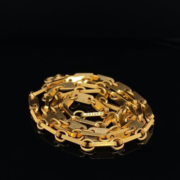 Cartier Fidelity Yellow Gold Key Bar Link Necklace Chain, Circa 1995 at ...