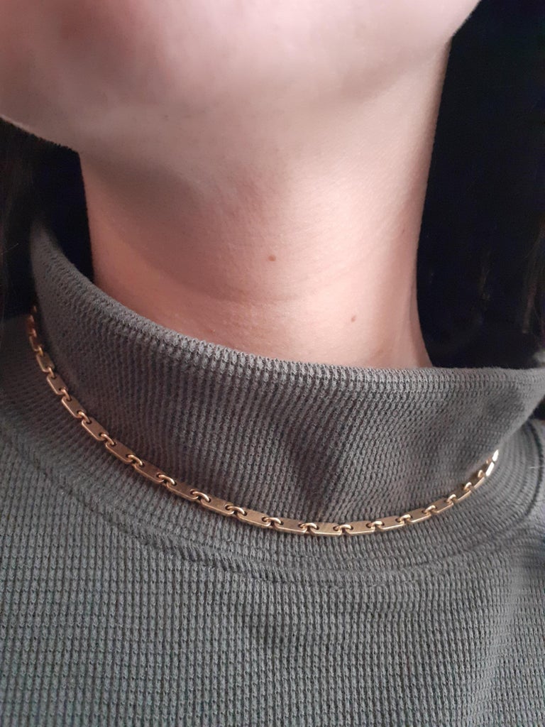 Cartier Fidelity Yellow Gold Key Bar Link Necklace Chain, Circa 1995 at ...