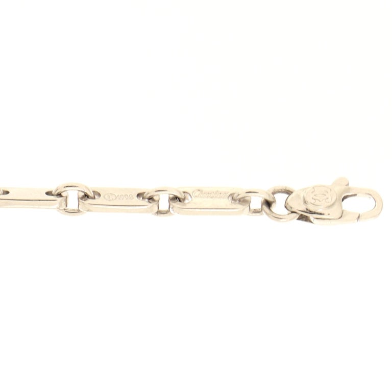 Cartier Figaro Bracelet 18k White Gold For Sale at 1stDibs