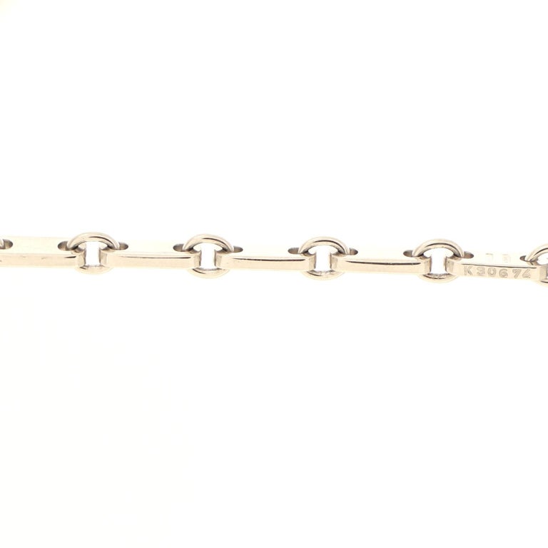Cartier Figaro Bracelet 18k White Gold For Sale at 1stDibs