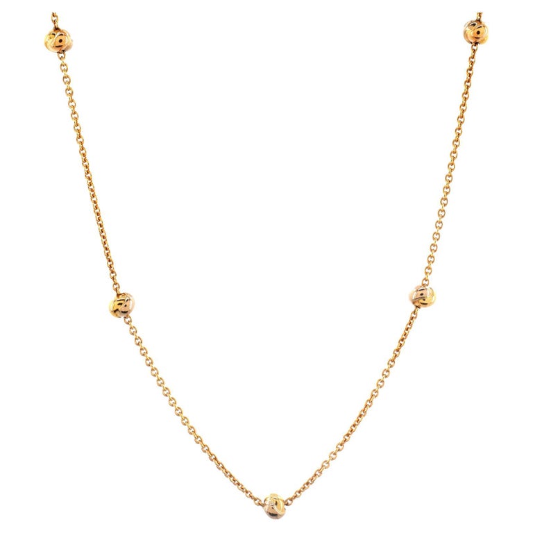 Cartier Five Baby Trinity Station Necklace 18k Tricolor Gold For Sale ...