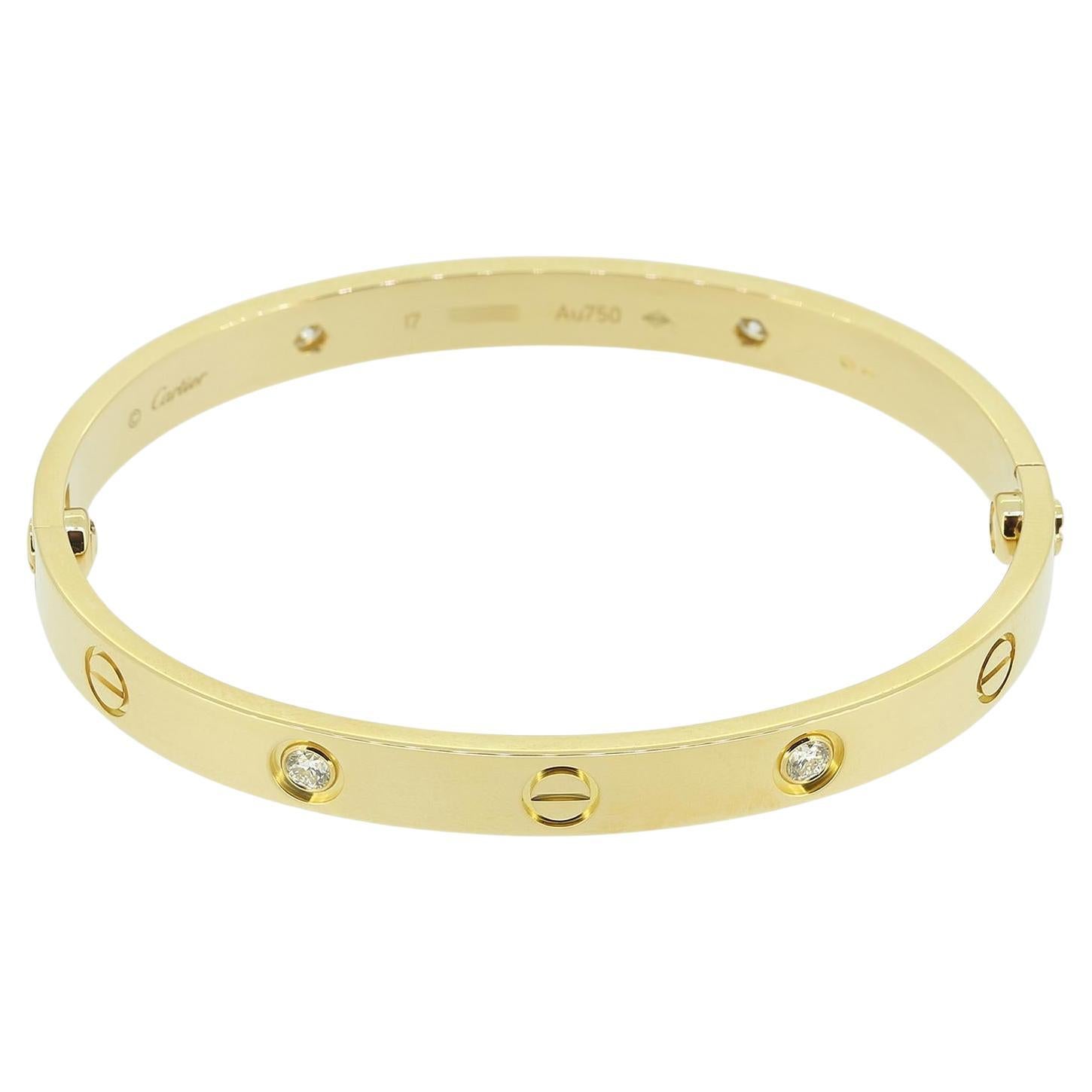 Cartier LOVE Bangle Size 17 For Sale at 1stDibs
