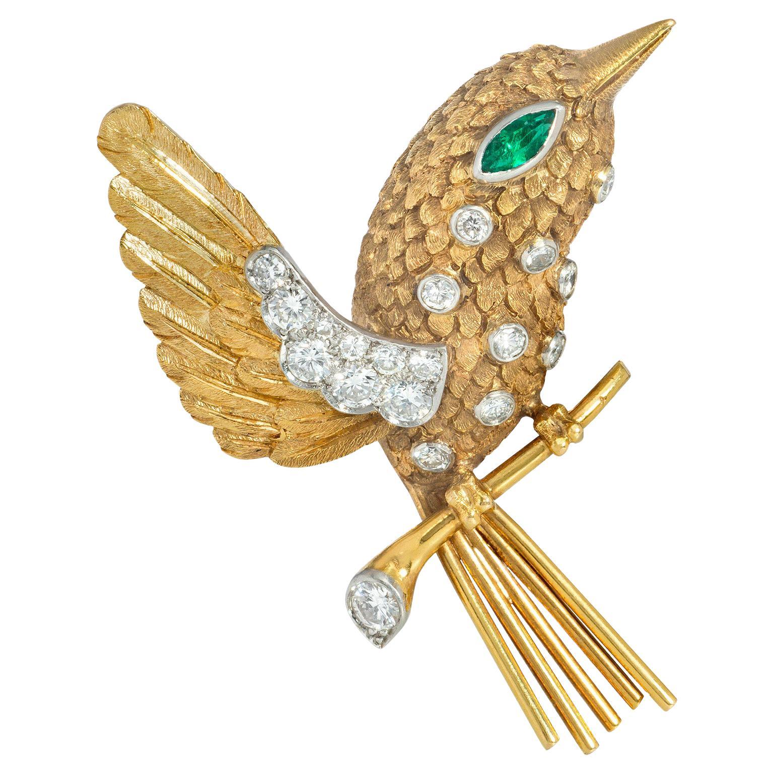 CARTIER. A Gem-Set Bird Of Paradise Brooch. For Sale at 1stDibs