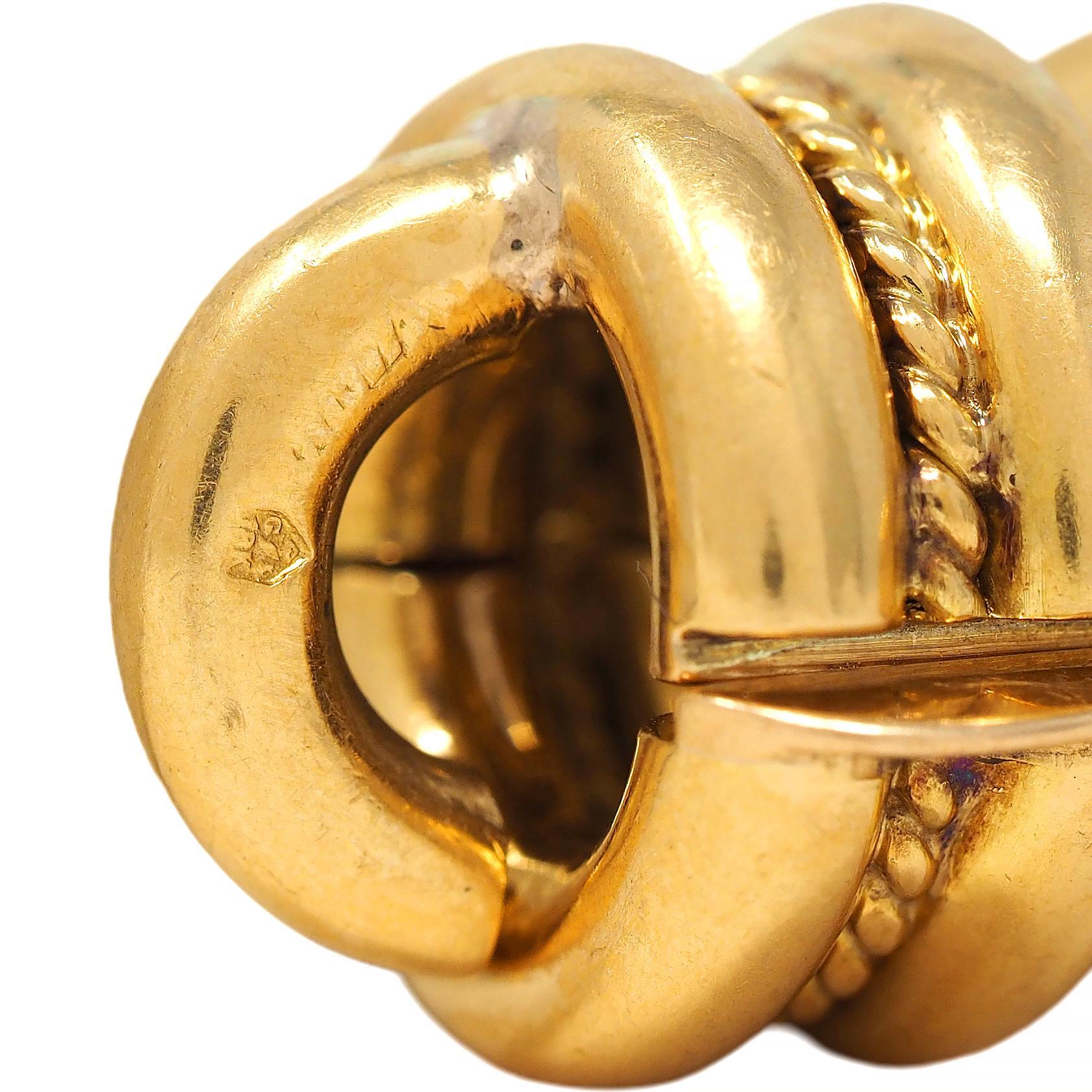 Cartier Georges L'Enfant French 18K Yellow Gold Twisted Rope Vintage ...