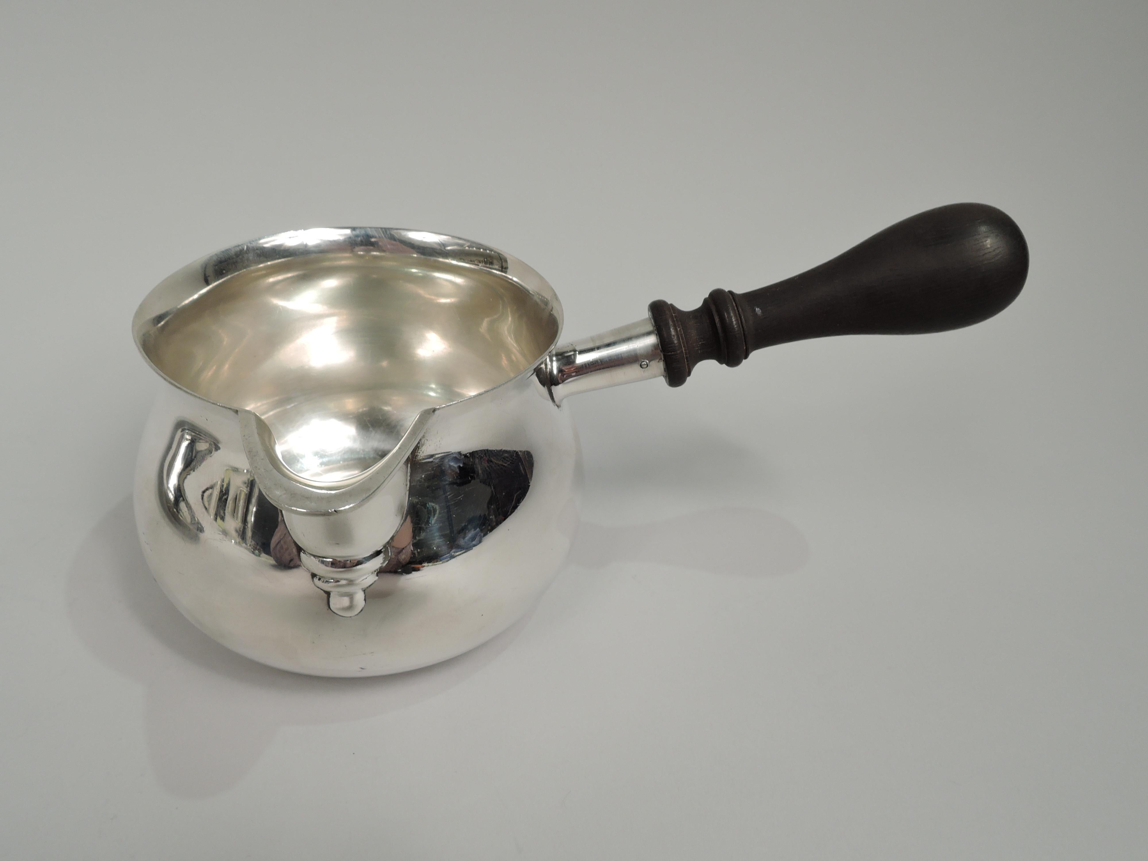 Cartier Georgian Style Sterling Silver Pipkin on Stand For Sale at 1stDibs