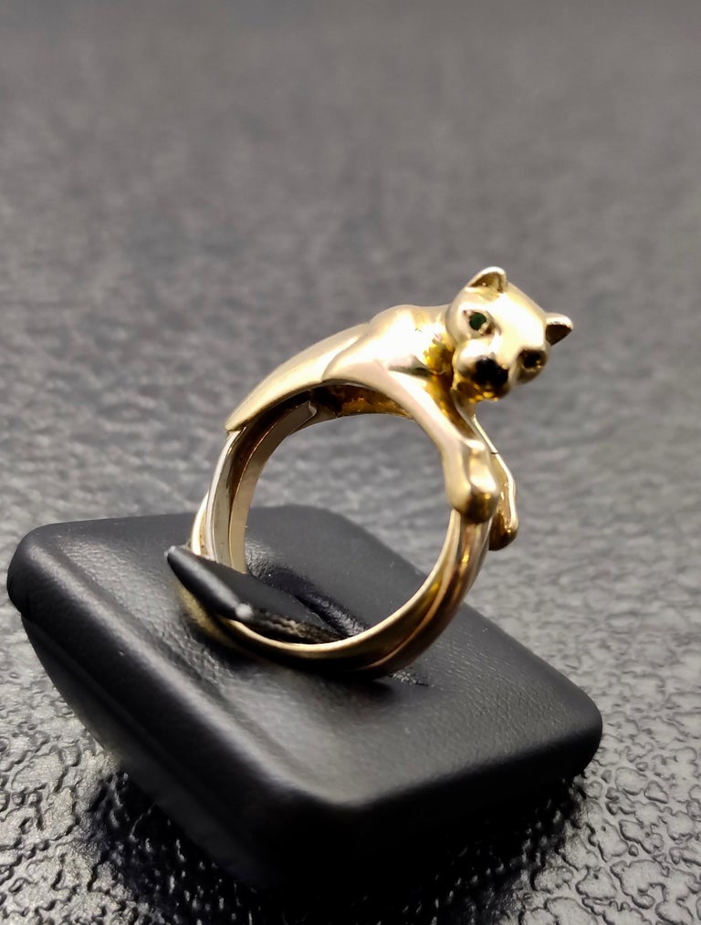 Cartier Gold 18k Three Colours "Panthere" Ring For Sale at 1stDibs