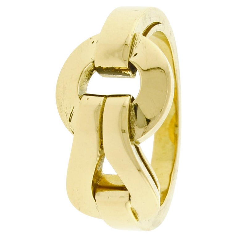 Cartier Gold Agrafe Ring at 1stDibs