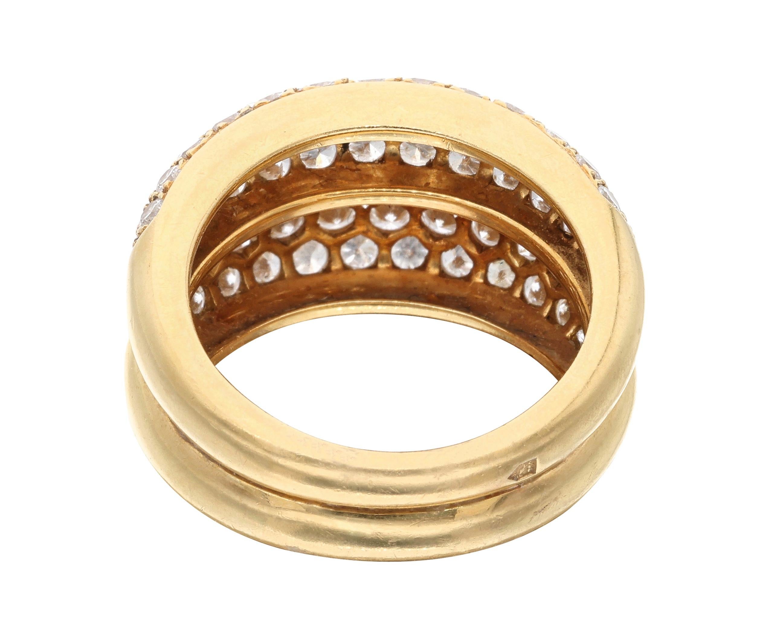 Cartier Gold and Diamond Ring For Sale at 1stDibs