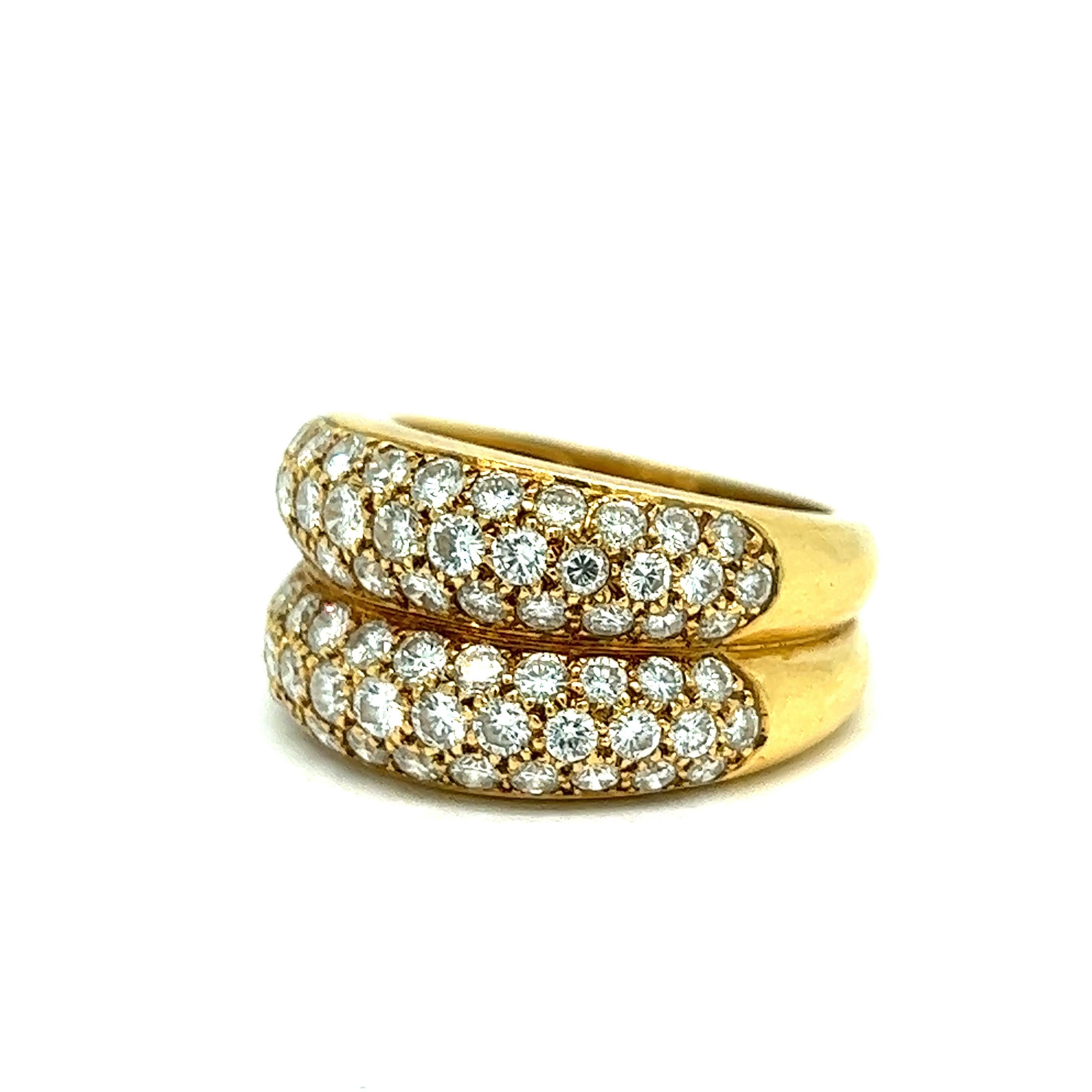 Cartier Gold and Diamond Ring For Sale at 1stDibs