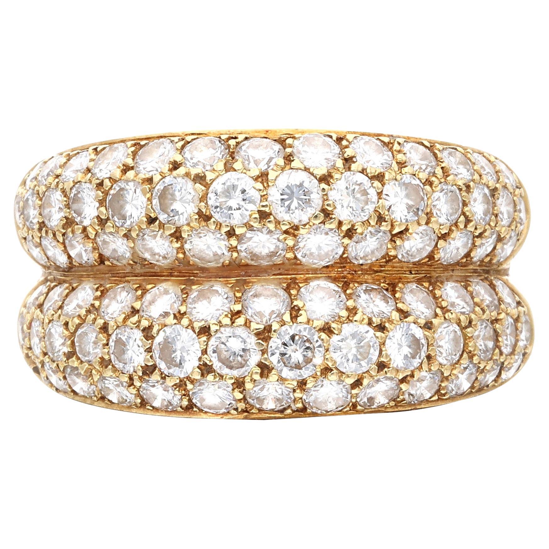 Cartier Gold and Diamond Ring For Sale at 1stDibs
