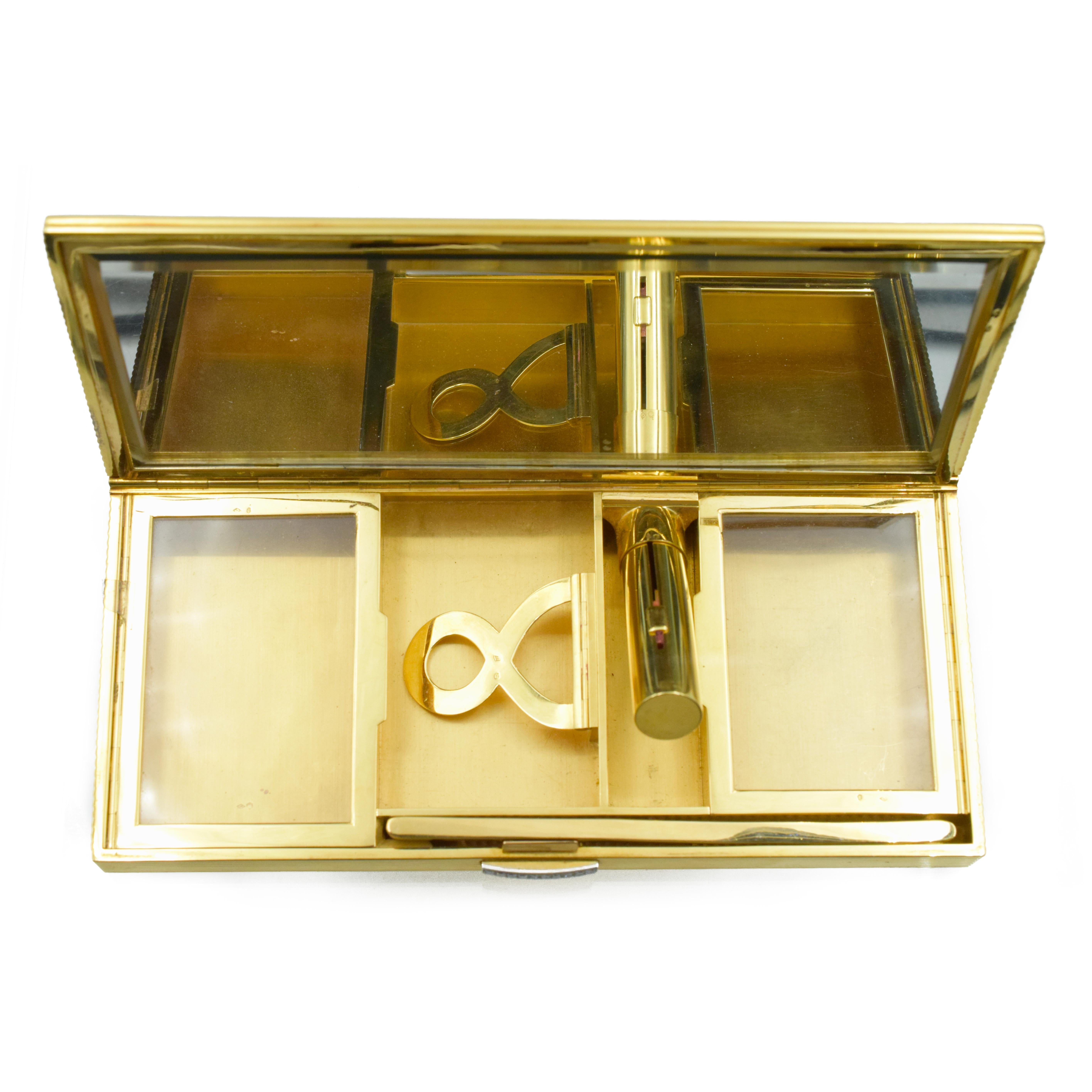 Cartier Gold and Diamond Vanity Case at 1stDibs