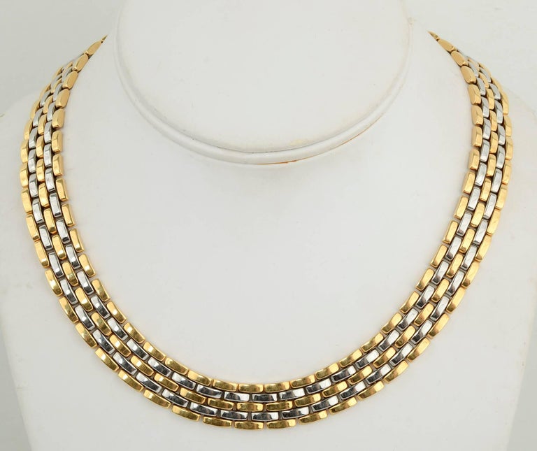 Cartier Gold and Steel Choker Necklace at 1stDibs | cartier choker ...