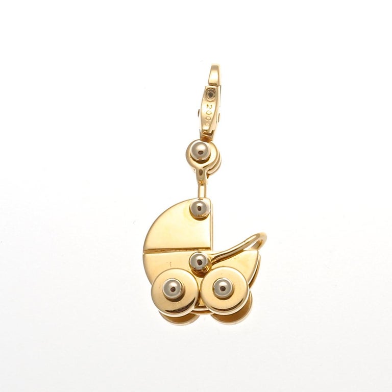 Cartier Gold Baby Carriage Charm at 1stDibs