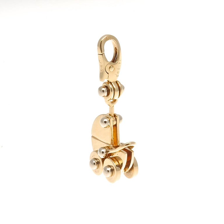 Cartier Gold Baby Carriage Charm at 1stDibs