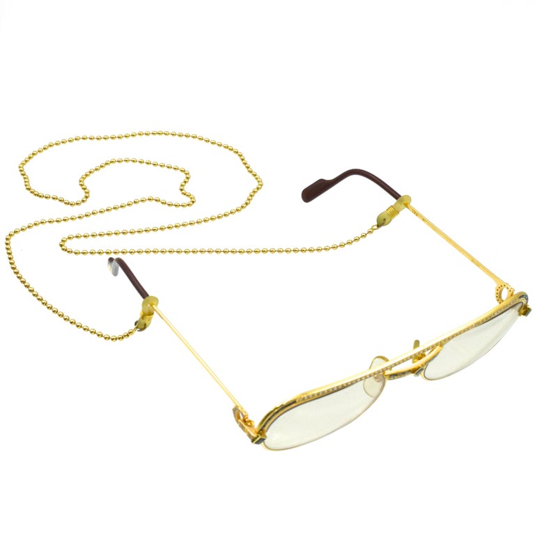 Cartier Gold, Diamond and Sapphire Eyeglasses, France at 1stDibs ...