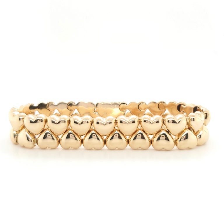 Cartier Gold Heart Link Bracelet at 1stDibs | cartier heart bracelet