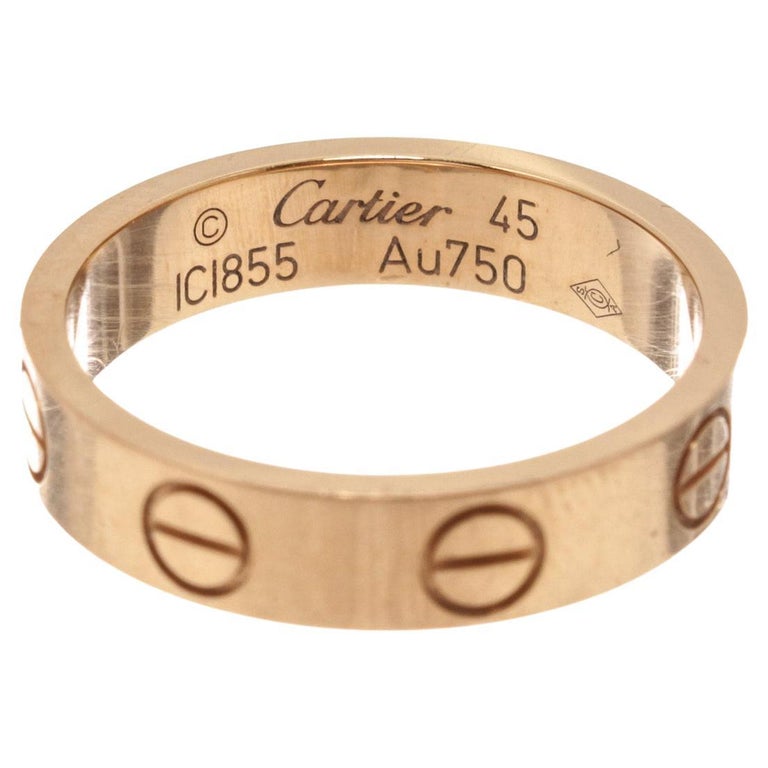 Cartier Gold Mini Love Ring at 1stDibs | small cartier love ring