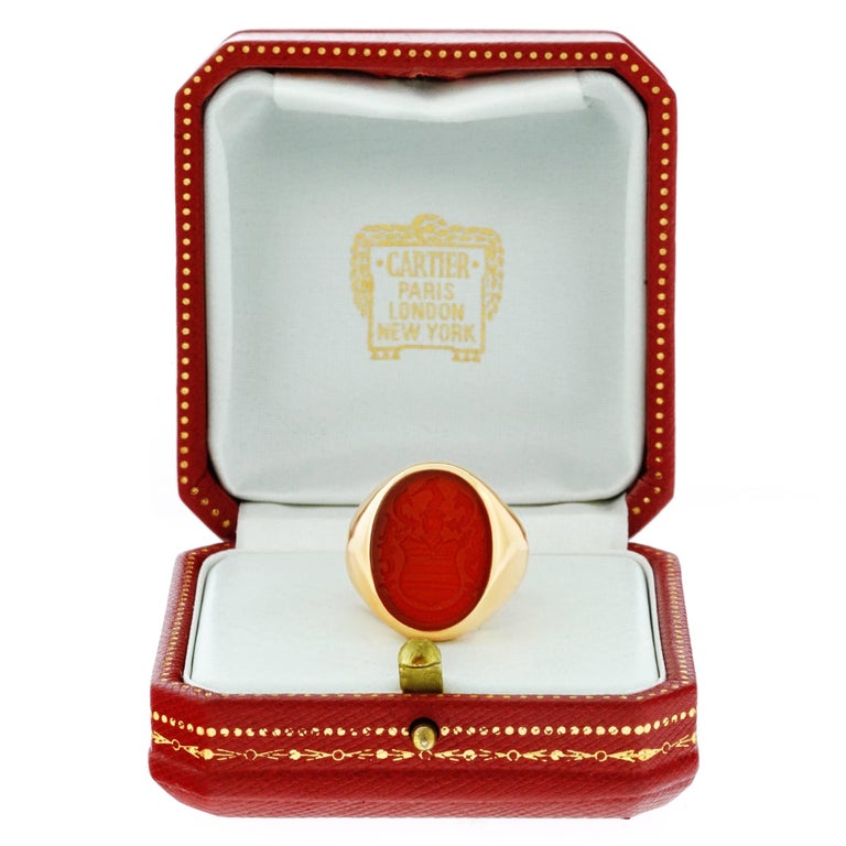 Cartier Gold Signet Ring at 1stDibs | cartier signet ring, signet ring ...