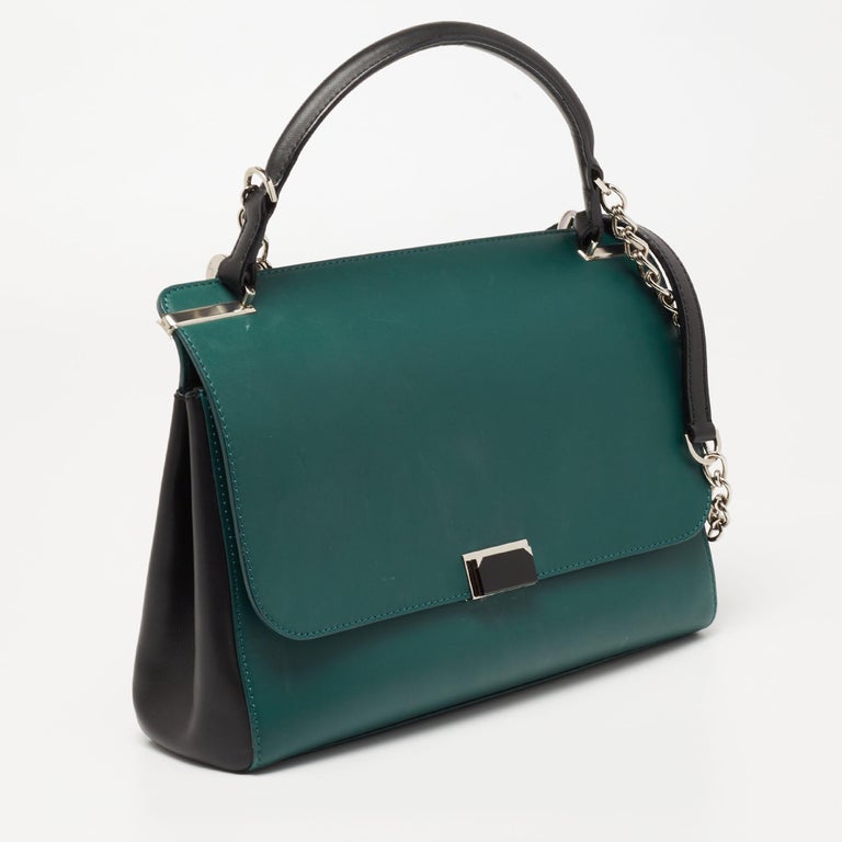 Cartier Green Leather Jeanne Toussaint Top Handle Bag at 1stDibs